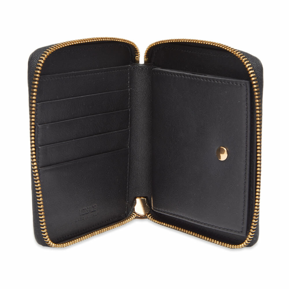 Versace Men's Medallion Zip Wallet in Black/Gold Versace