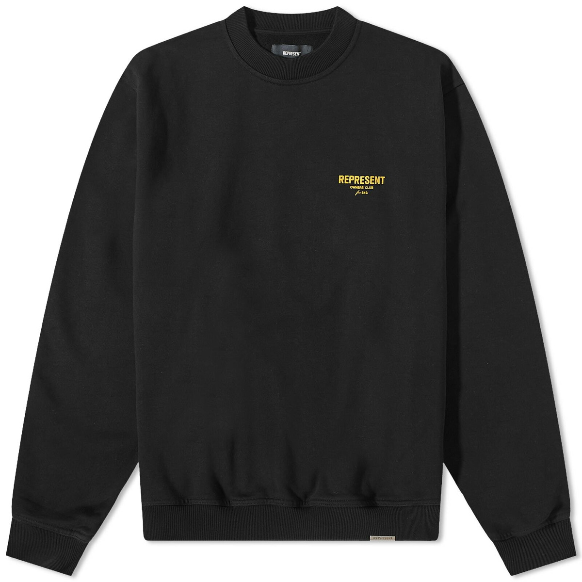 Represent Men's Owners Club Crew Sweat in Black Represent