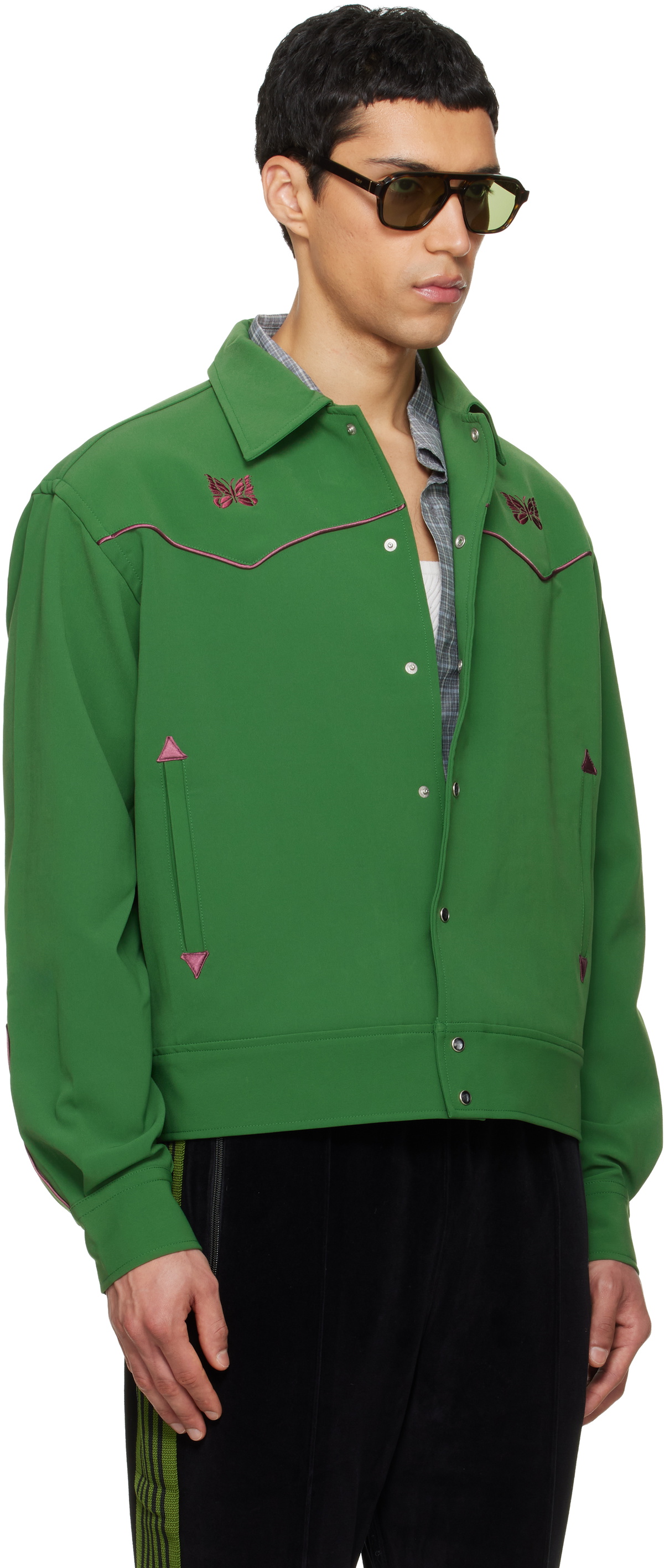 NEEDLES Green Piping Cowboy Jacket Needles