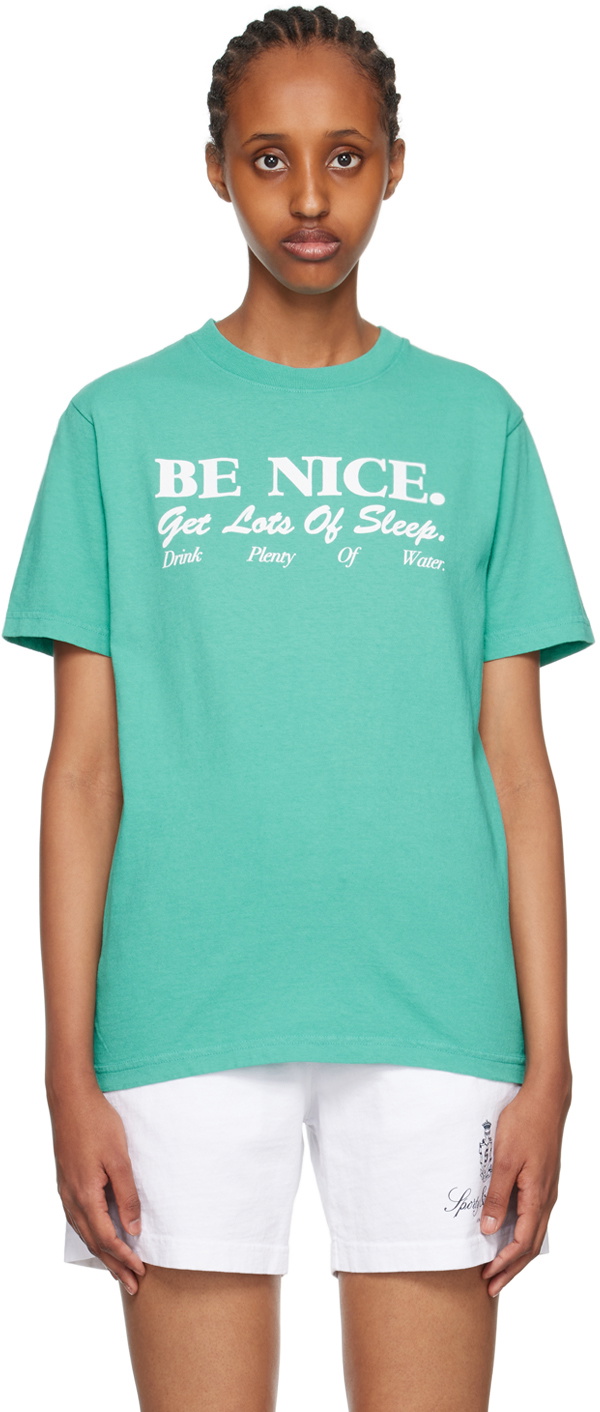 Sporty & Rich Blue 'Be Nice' T-Shirt Sporty & Rich