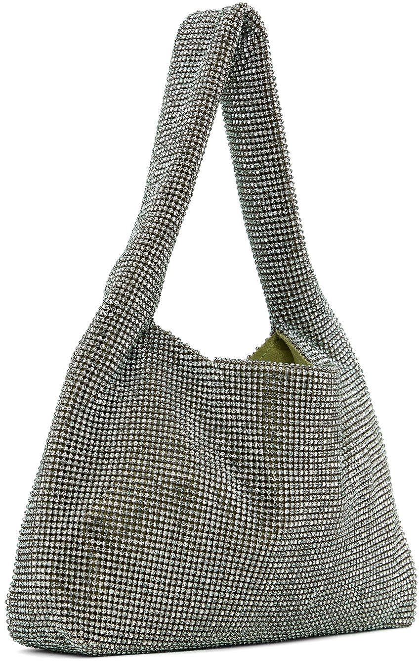 KARA SSENSE Exclusive Green Mini Crystal Mesh Bag Kara