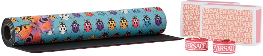 Versace Pink & Blue Butterflies Yoga Set Versace