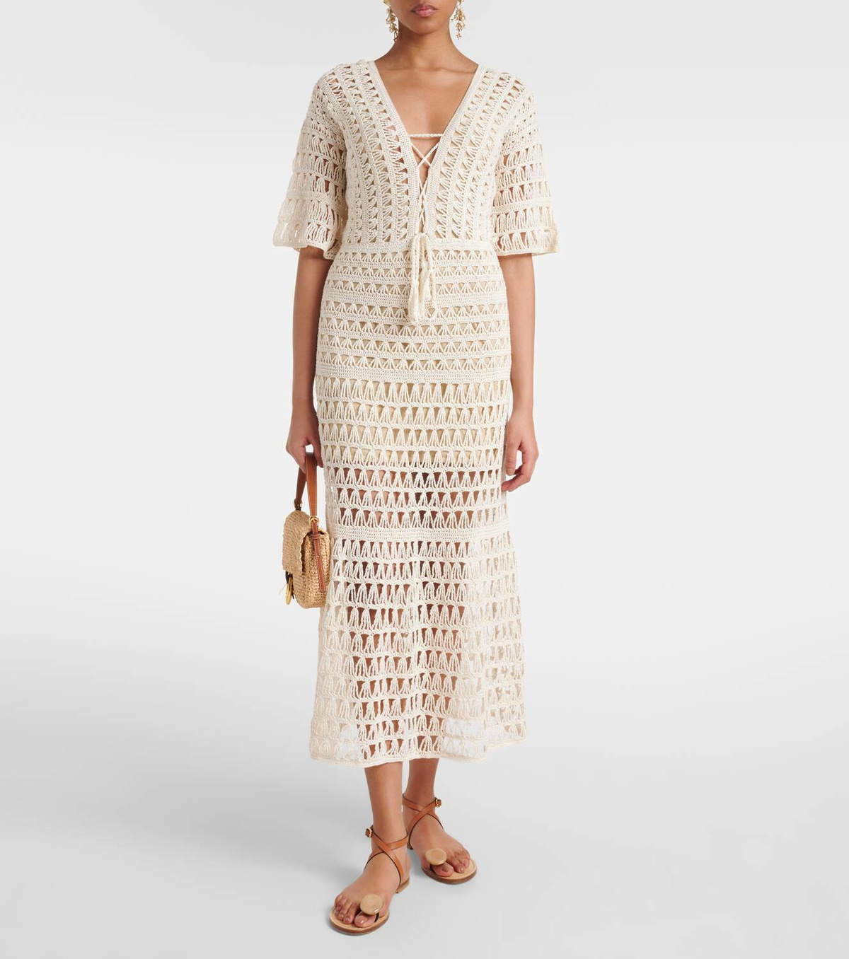 Anna Kosturova Crochet cotton maxi dress Anna Kosturova