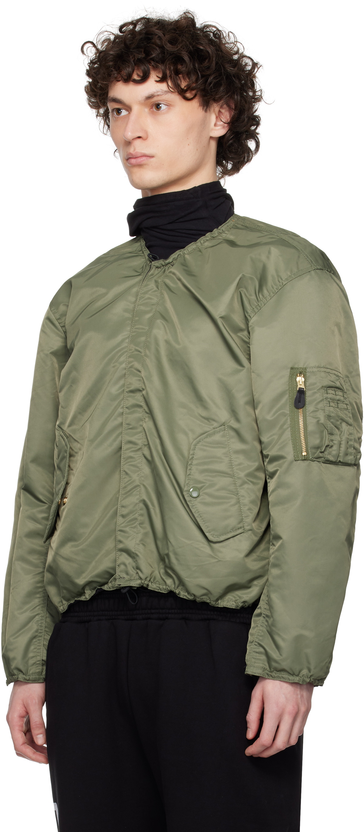 Prototypes Black & Khaki Deflated Reversible Bomber Jacket PROTOTYPES