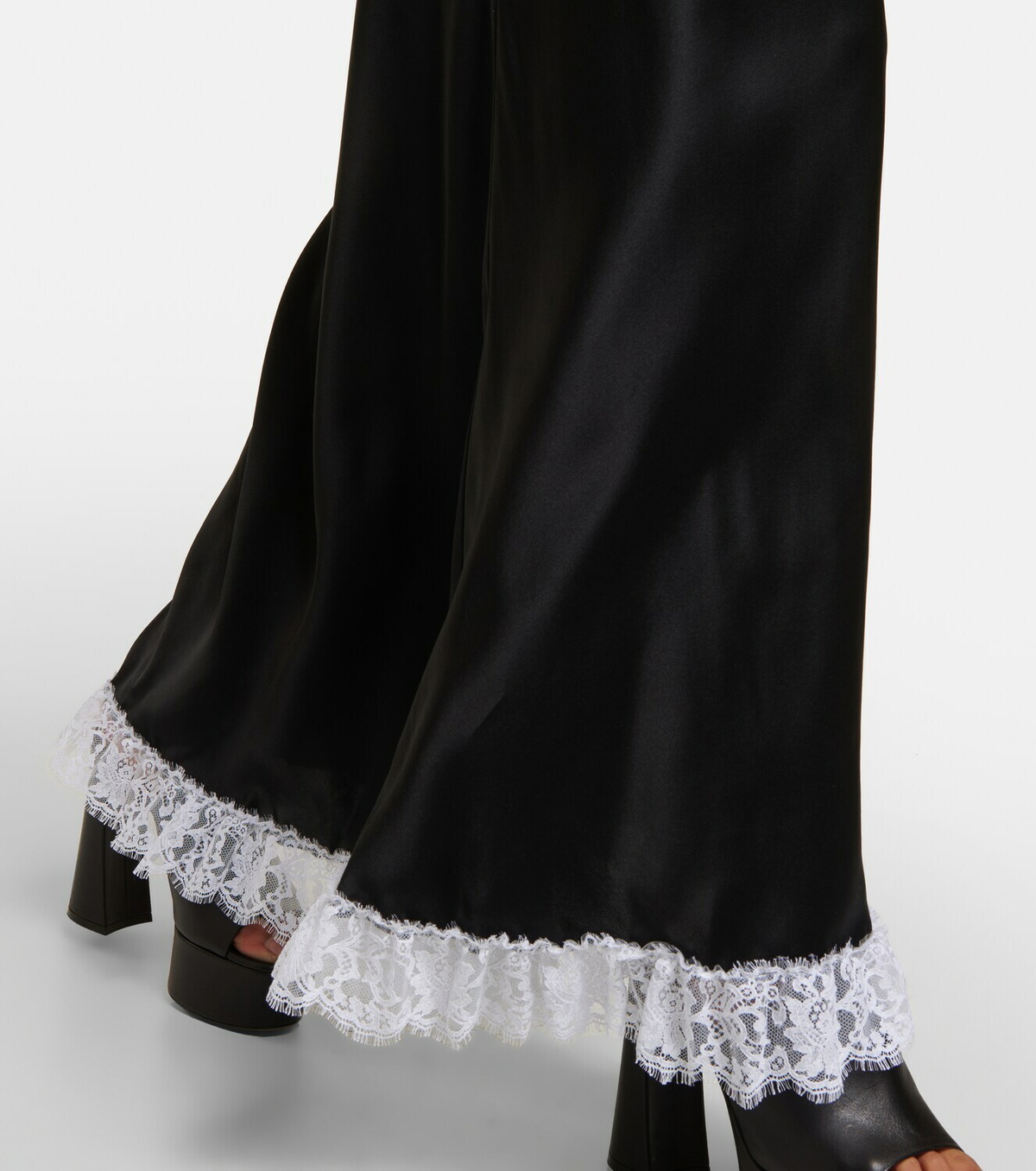 Rodarte Lace-trimmed silk maxi dress Rodarte