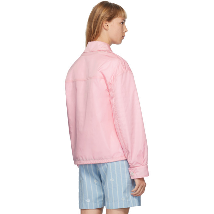 Gucci Pink Embroidered Kitten Jacket Gucci