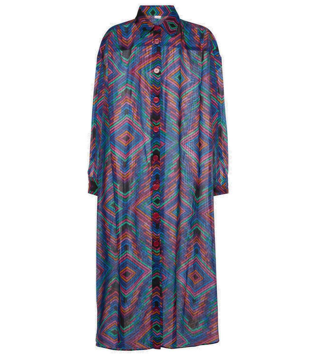 Eres Dj printed cotton voile shirt dress ERES