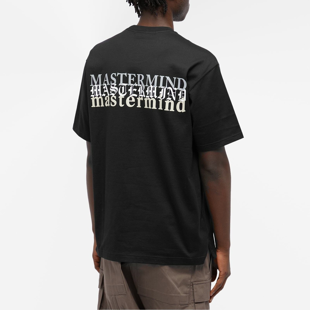 MASTERMIND WORLD Men's Triple Logo T-Shirt in Black MASTERMIND WORLD