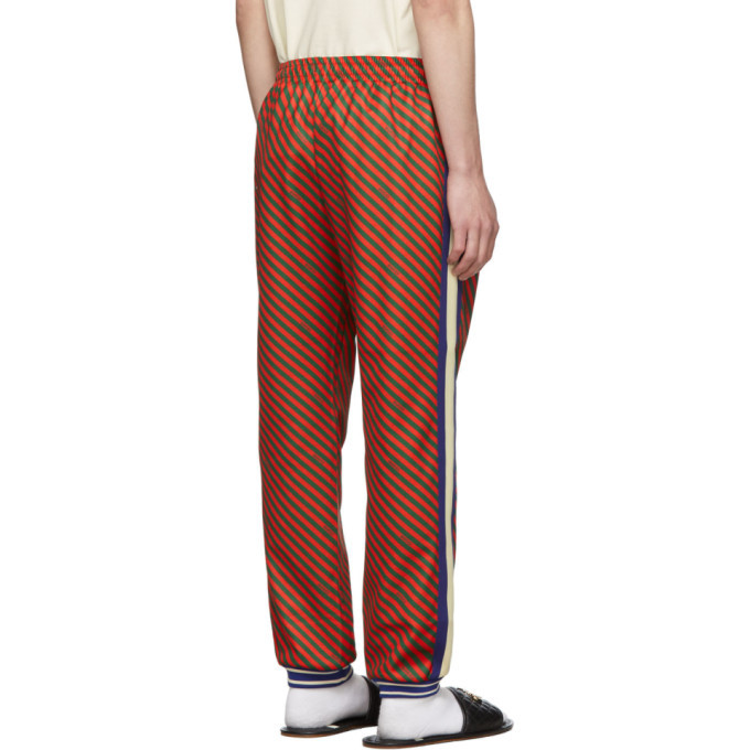 Gucci Red and Green Striped Lounge Pants Gucci