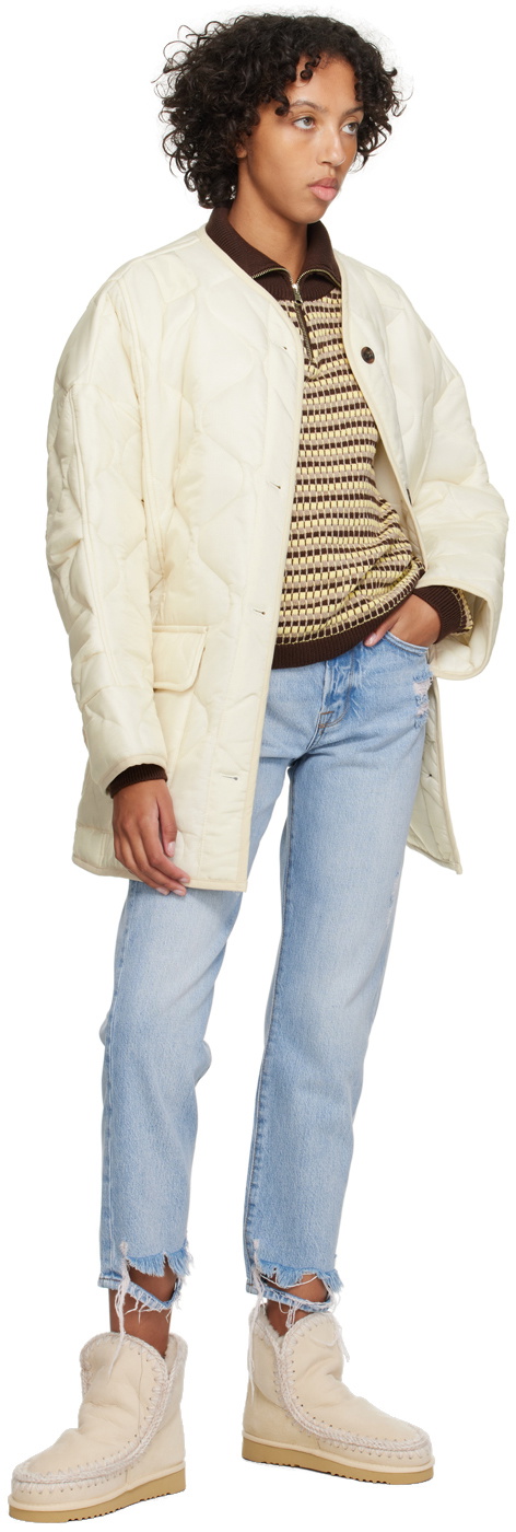 The Frankie Shop Off-White Teddy Jacket The Frankie Shop
