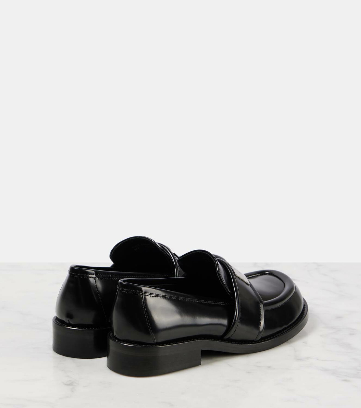 Acne Studios Logo leather loafers Acne Studios