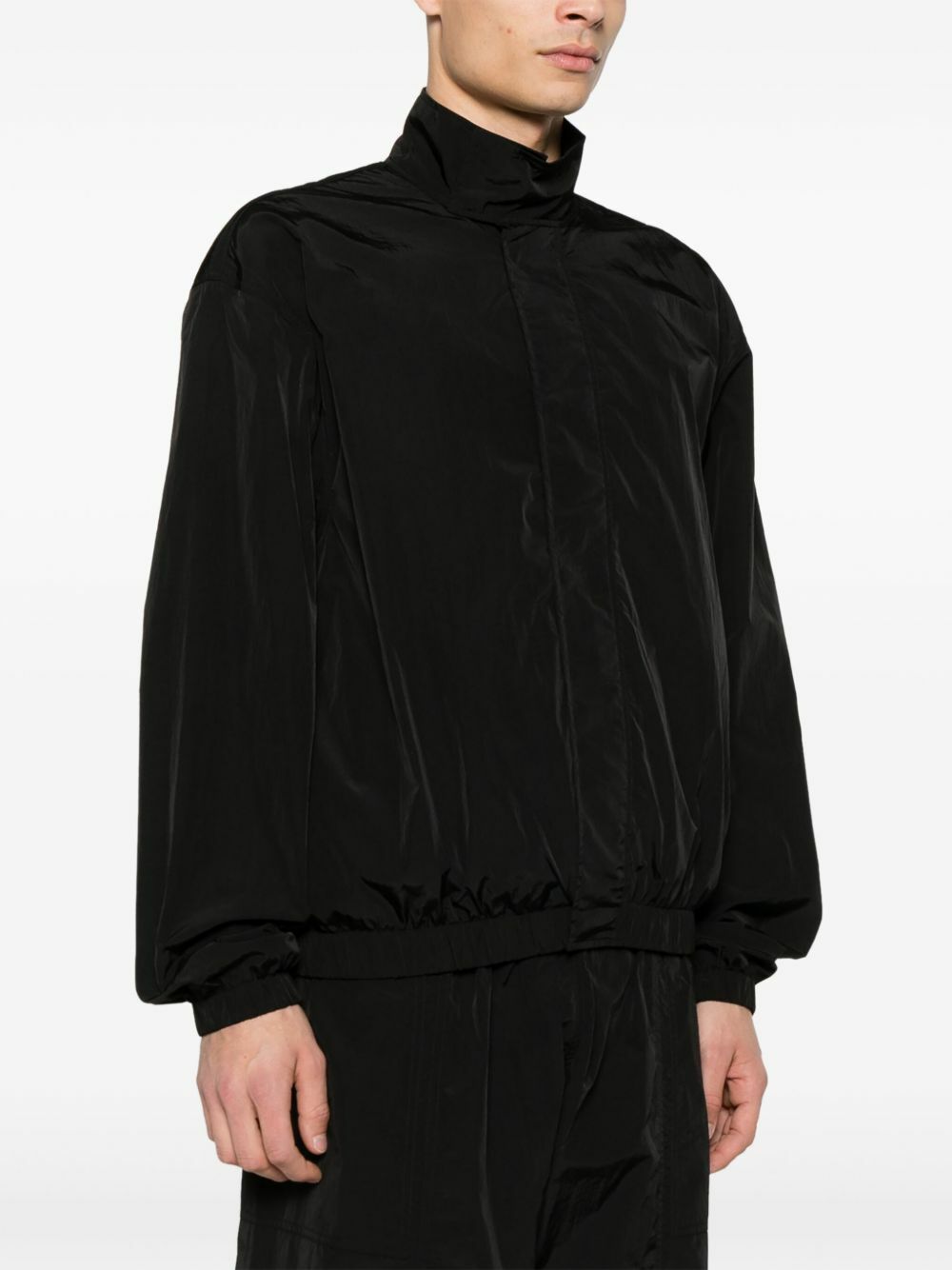 Studio Nicholson Black Elasticated Bomber Jacket Studio Nicholson