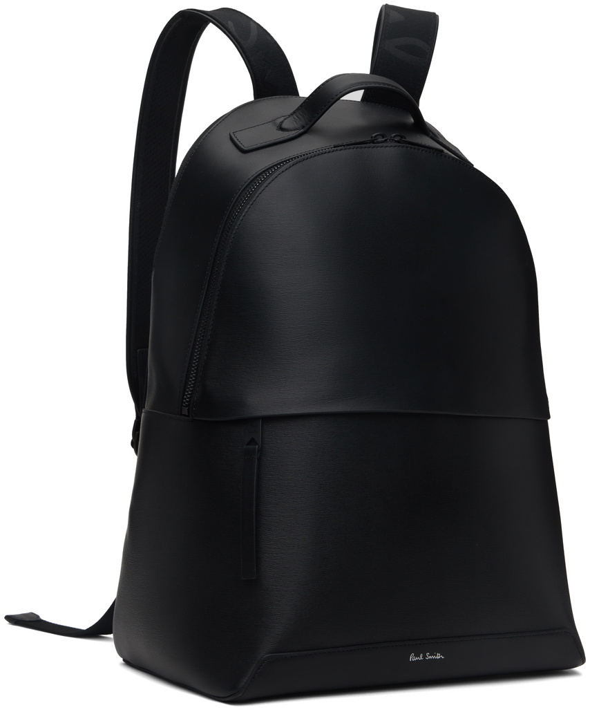 Paul Smith Black Embossed Leather Backpack Paul Smith