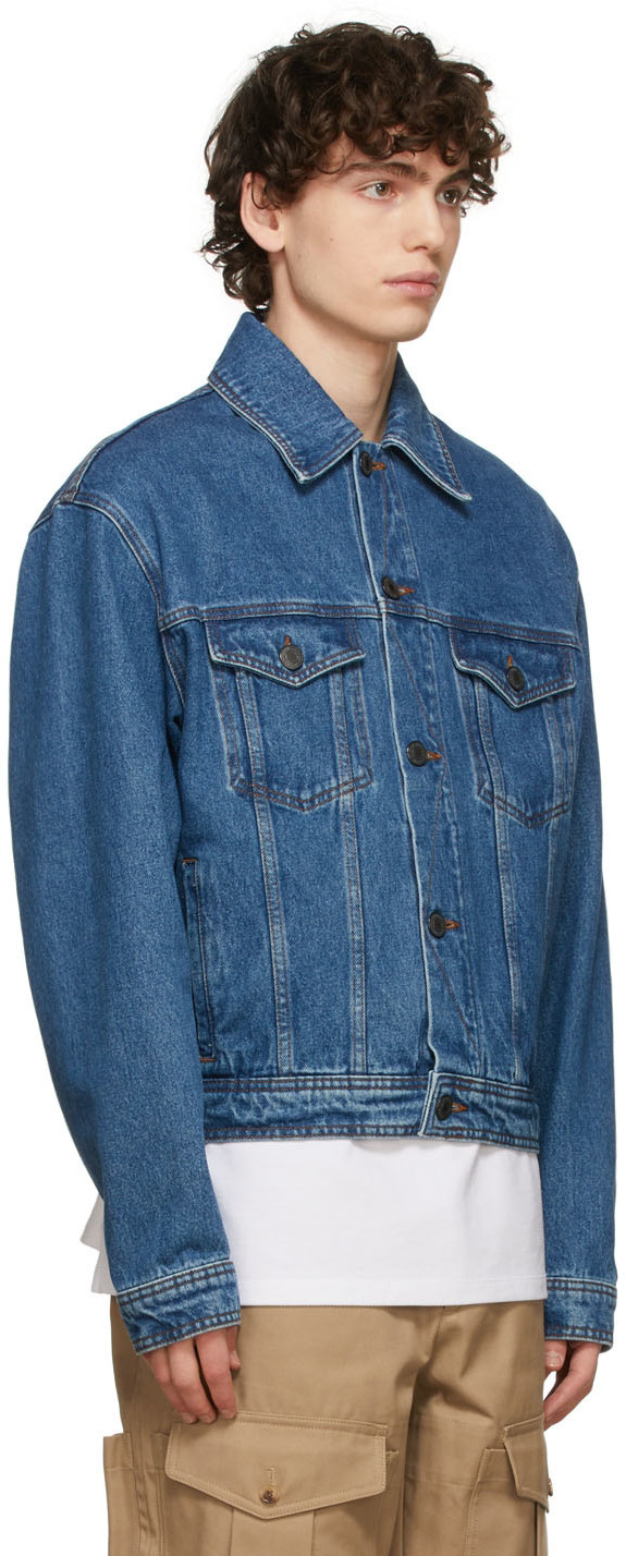 AMI Alexandre Mattiussi Blue Denim Box Jacket AMI Alexandre Mattiussi