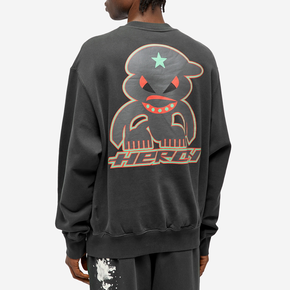 Heron Preston Men's Monster Crew Sweat in Black Heron Preston
