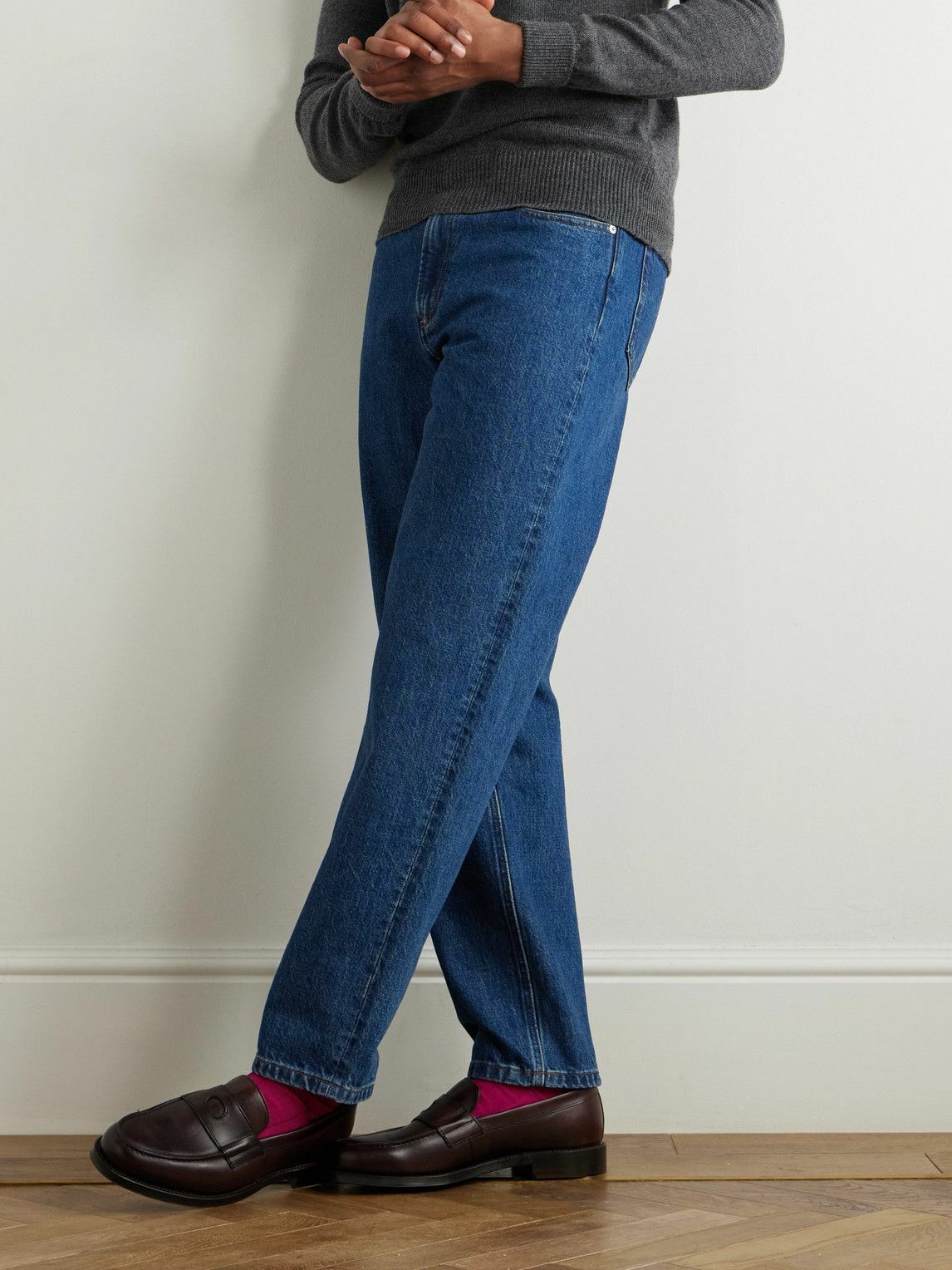 Drake's - Charles Leather Penny Loafers - Burgundy Drake's