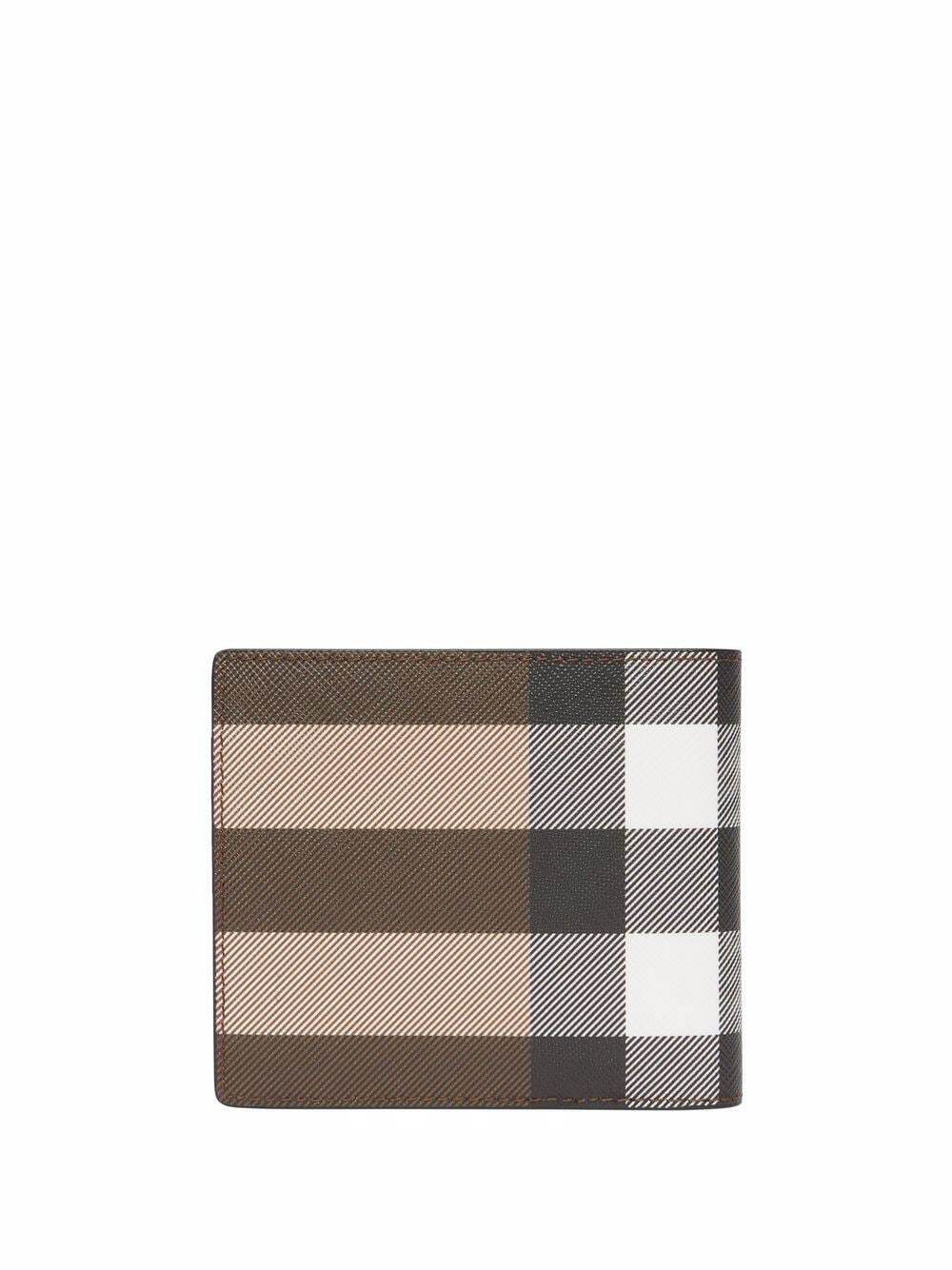 BURBERRY - Check Motif Leather Wallet Burberry