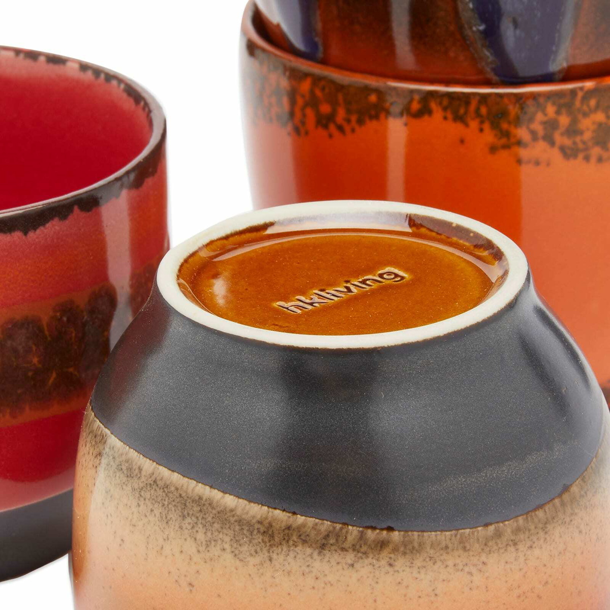HKliving Coffee Cups - Set of 4 in Java HKliving