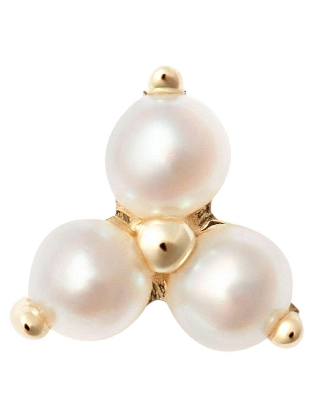 MARIA TASH 18K Yellow Gold Large Trinity Pearl Earring Maria Tash
