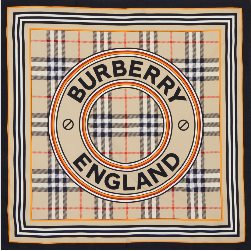 Burberry Beige Montage Print Silk Scarf Burberry