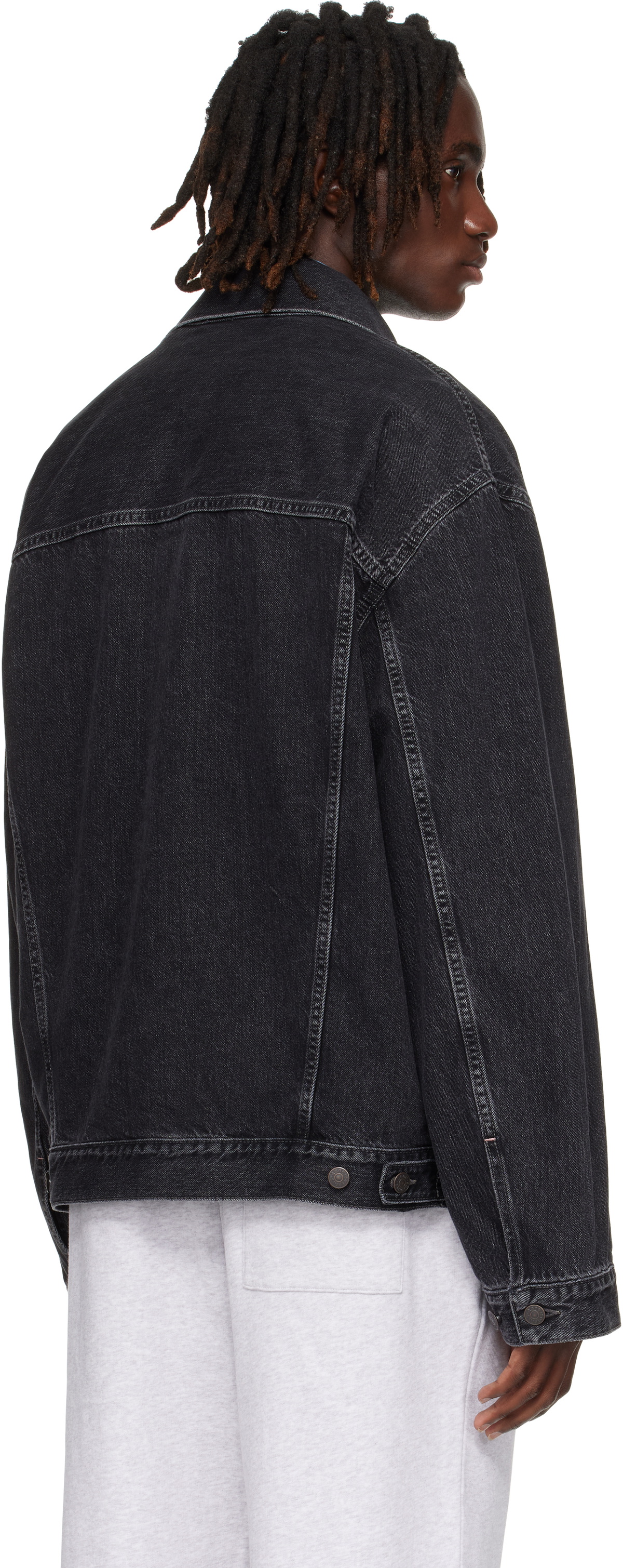 Acne Studios Black Relaxed-Fit Denim Jacket Acne Studios