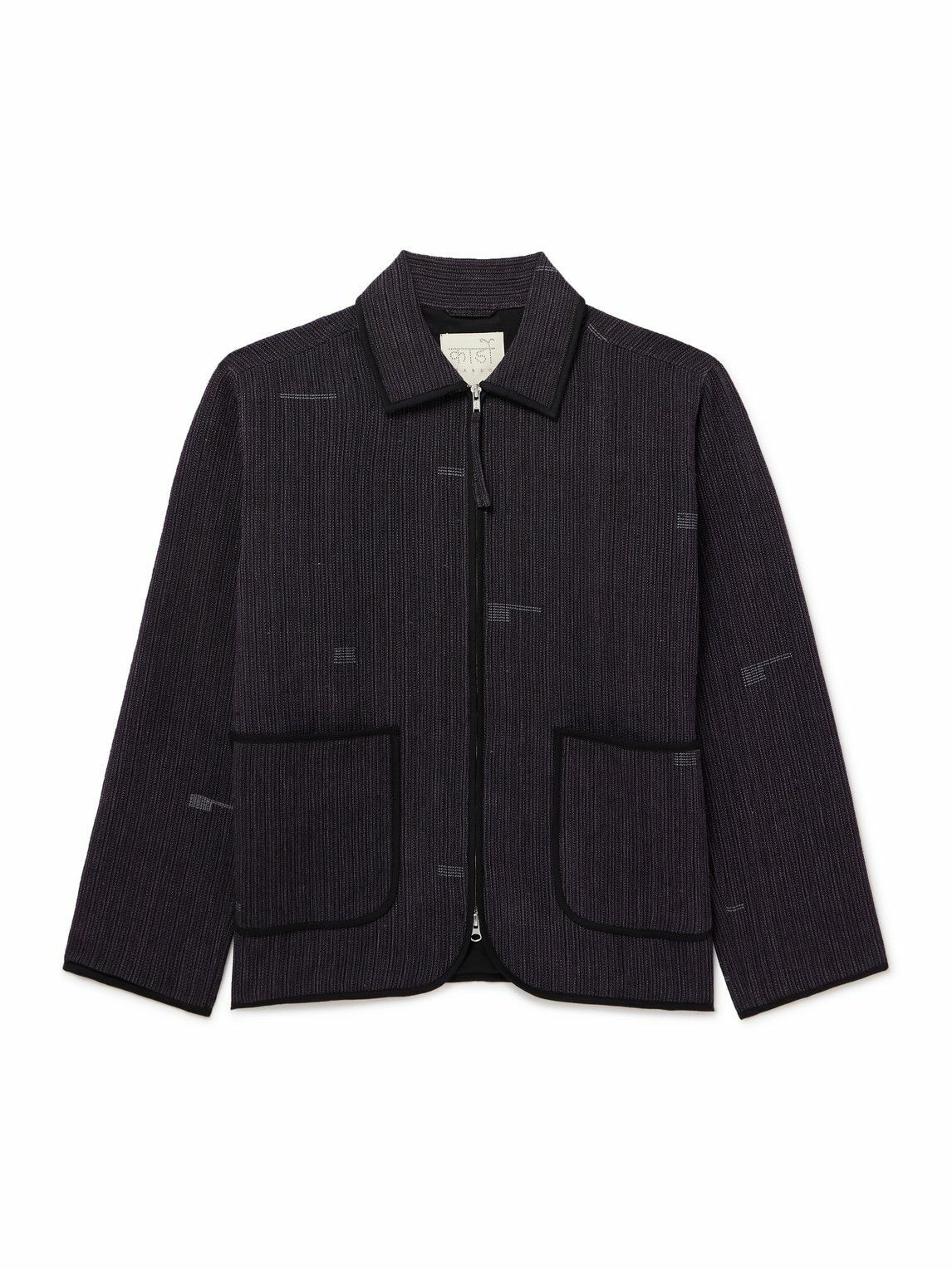 Kardo - Amardeep Cotton-Jacquard Jacket - Purple Kardo