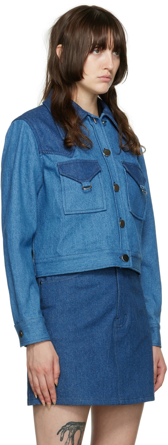 Maiden Name SSENSE Exclusive Blue Alia Denim Jacket Maiden Name