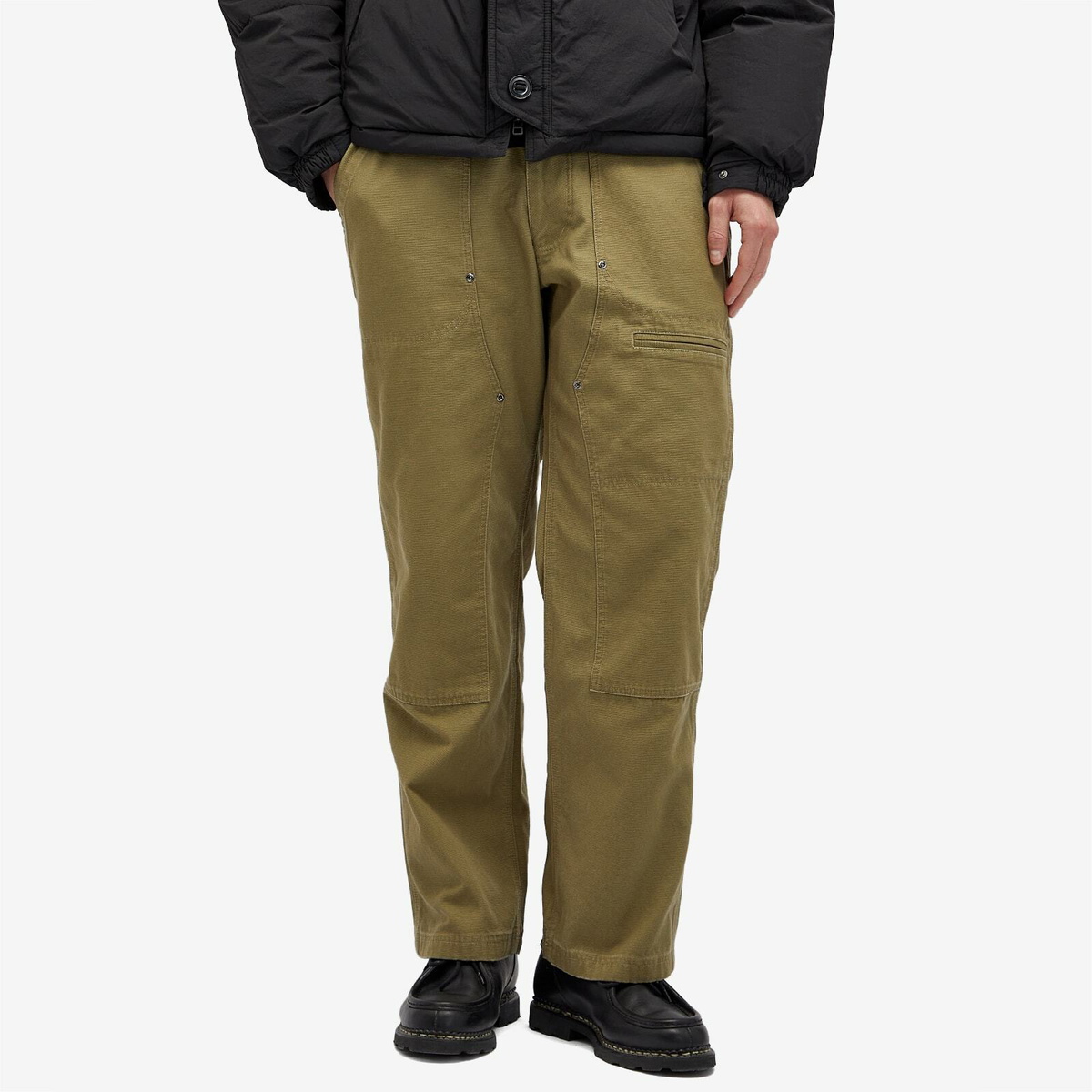 FrizmWORKS Men's Jungle Cloth Double Knee Pants in Khaki Beige FrizmWORKS