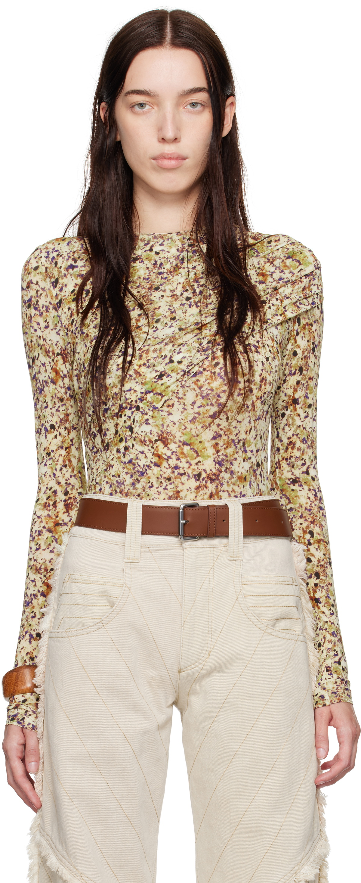 Isabel Marant Beige Asna T-shirt Isabel Marant