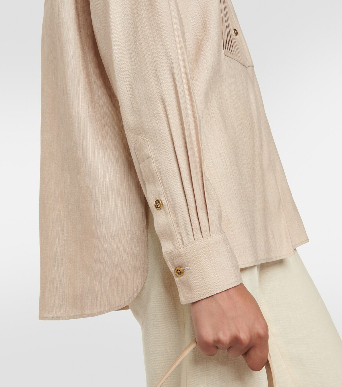 Loro Piana Pleated silk blouse Loro Piana