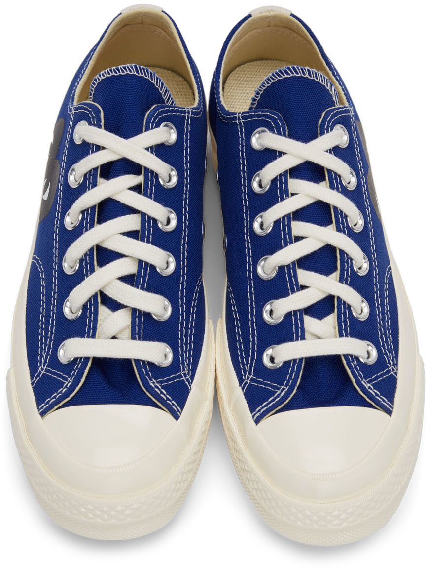 COMME des GARÇONS PLAY Blue Converse Edition Half Heart Chuck 70 ...