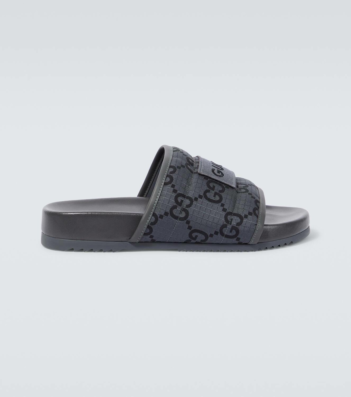 Gucci GG leather-trimmed slides Gucci