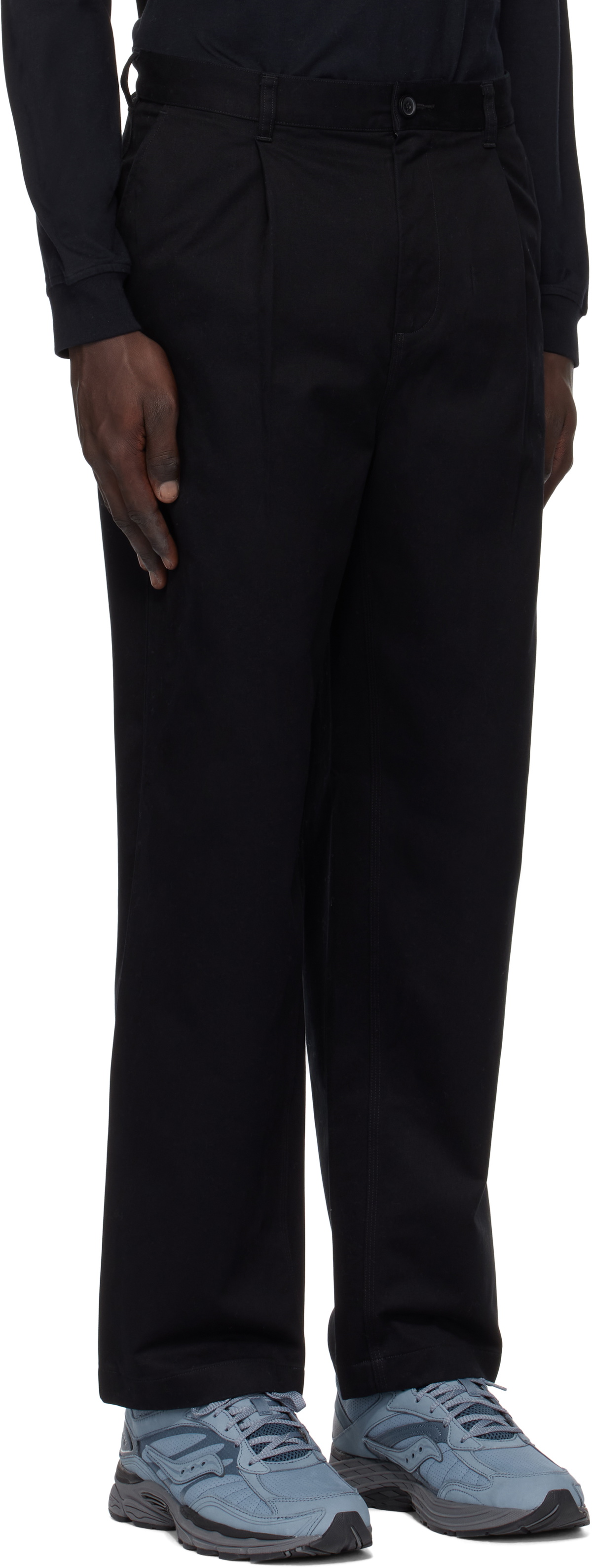 Reigning Champ Black Cotton Chino Sophomore Trousers Reigning Champ