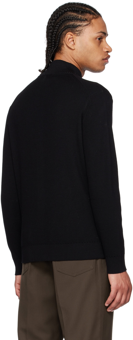 Second/Layer Black Zip Sweater Second/Layer