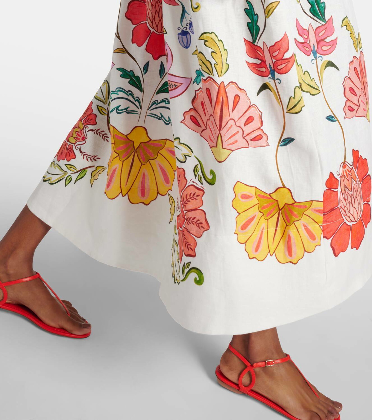 Farm Rio Floral Insects linen midi dress Farm Rio