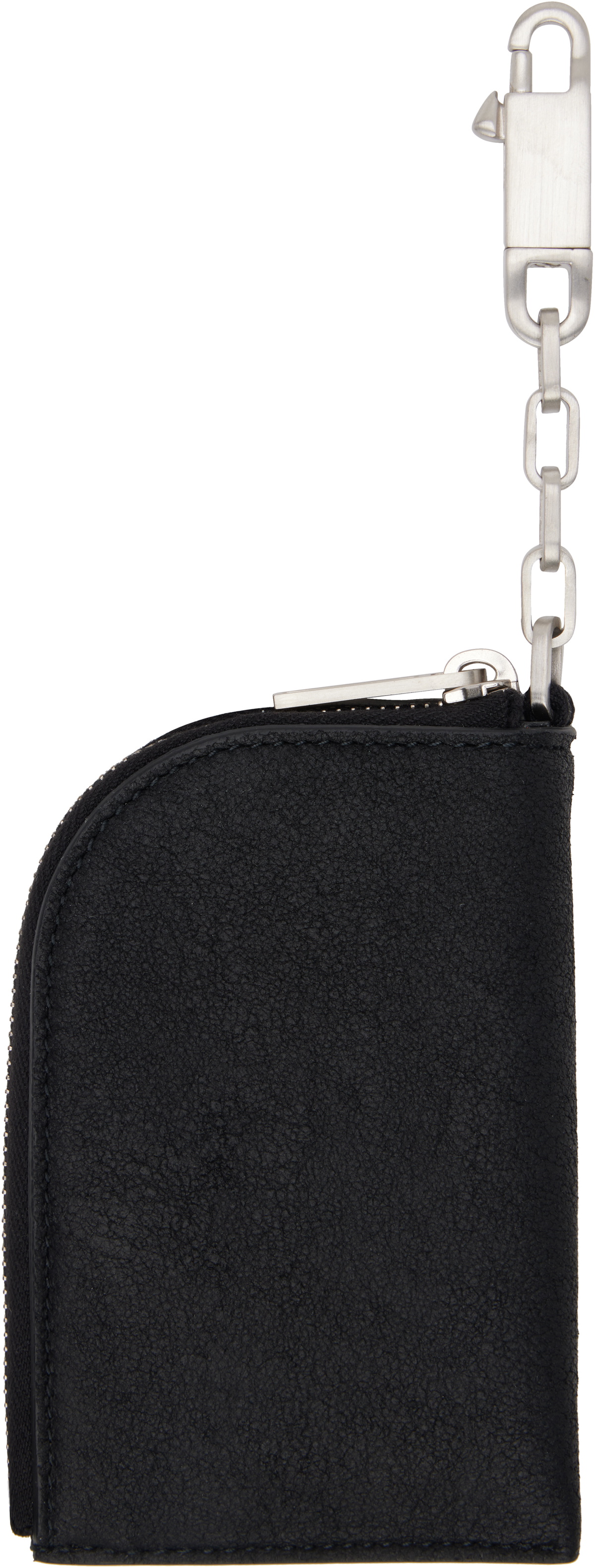 Rick Owens Black Megablister Lamb Leather Hook Wallet Rick Owens