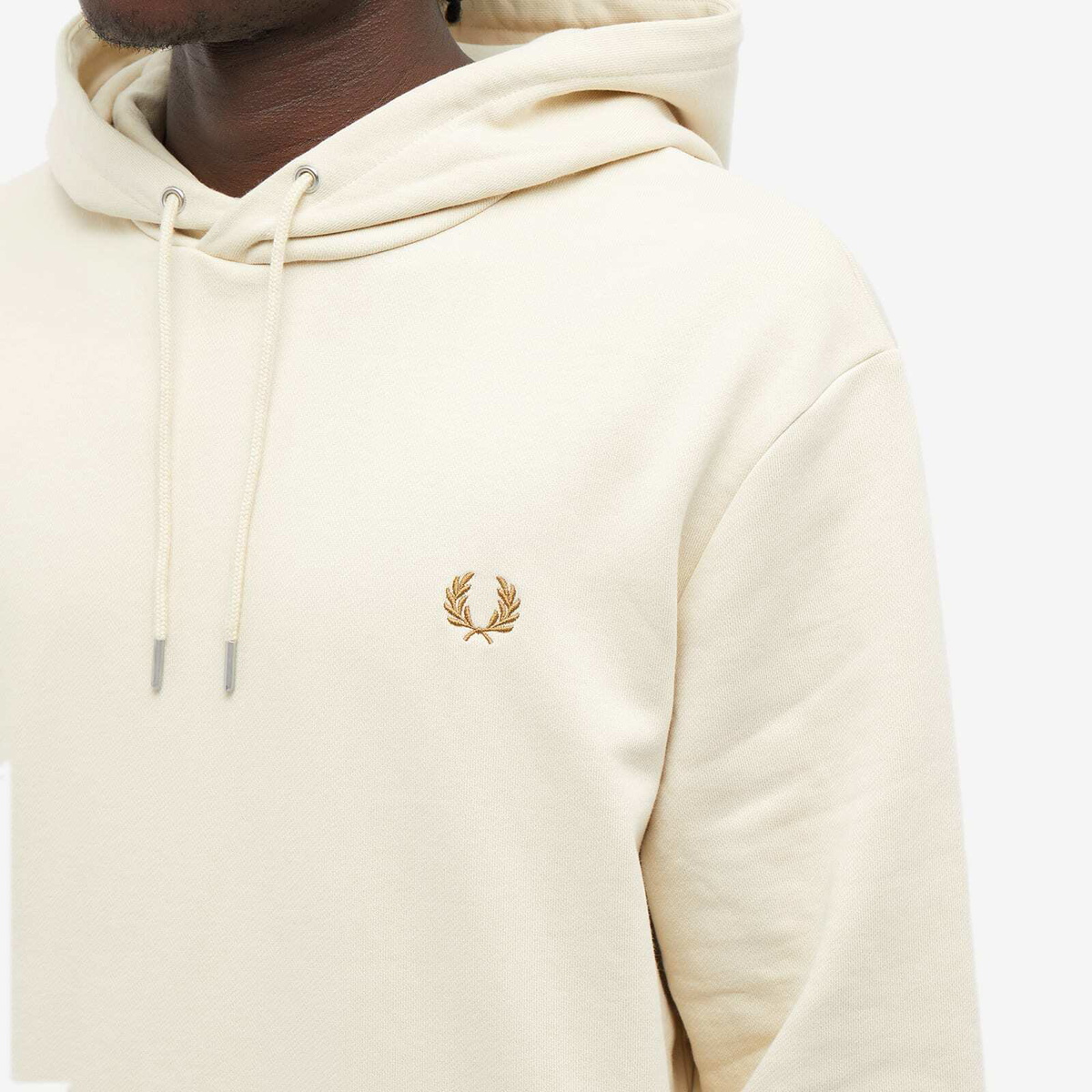 Fred Perry Men's Tipped Popover Hoodie in Oatmeal Fred Perry