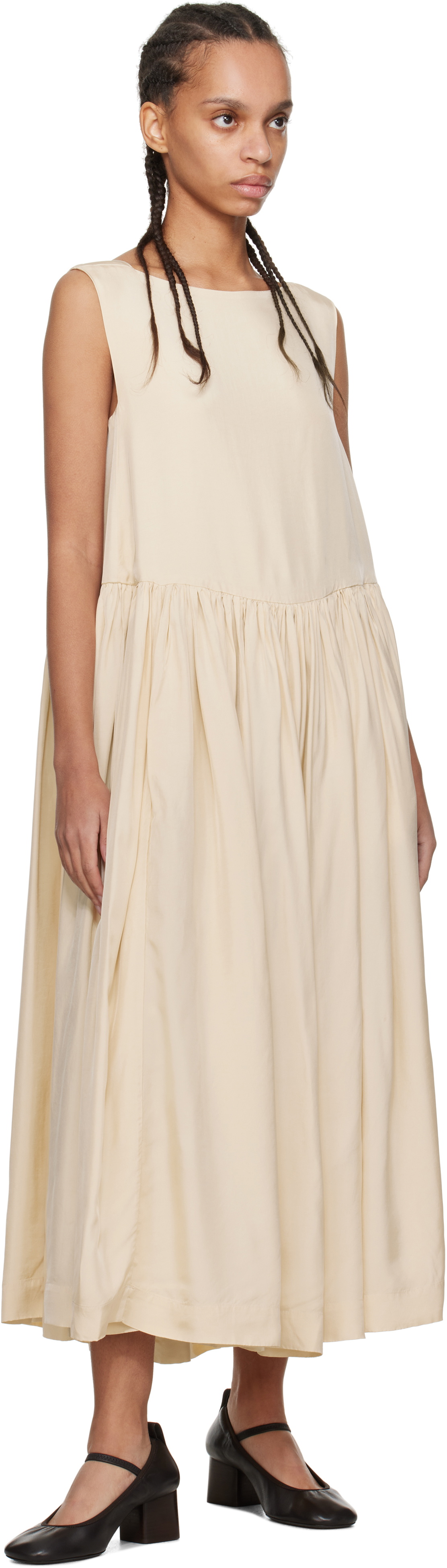 CASEY CASEY Beige Pomme Midi Dress CASEY CASEY
