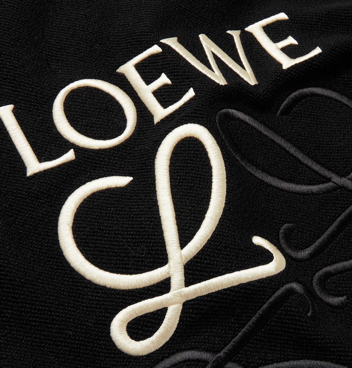 Loewe - Logo-Embroidered Cotton-Jersey Hoodie - Black Loewe