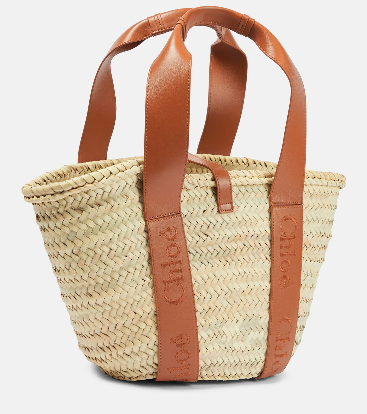 Chloe - Sense Medium raffia tote bag Chloe