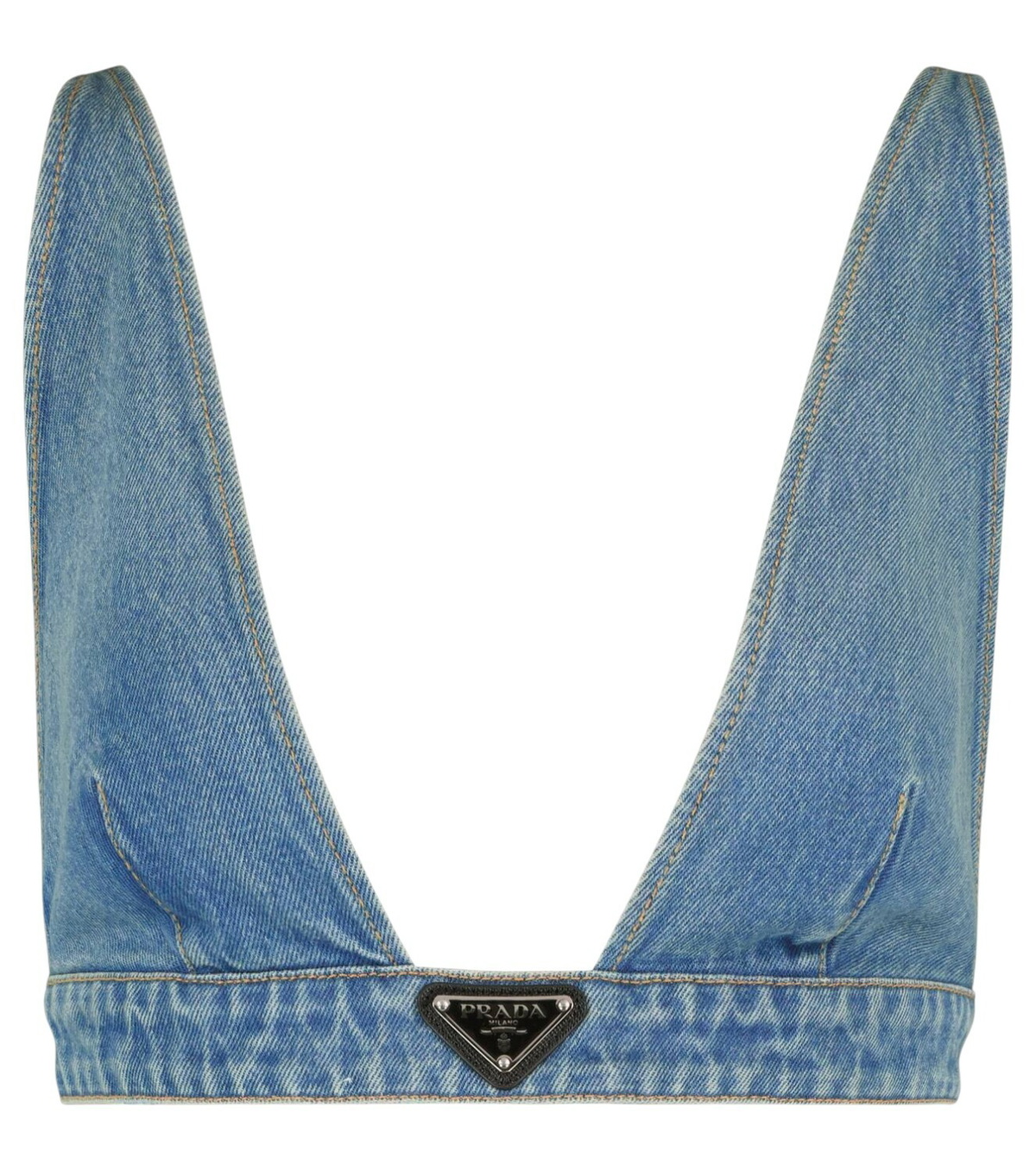 Prada Logo denim bralette Prada