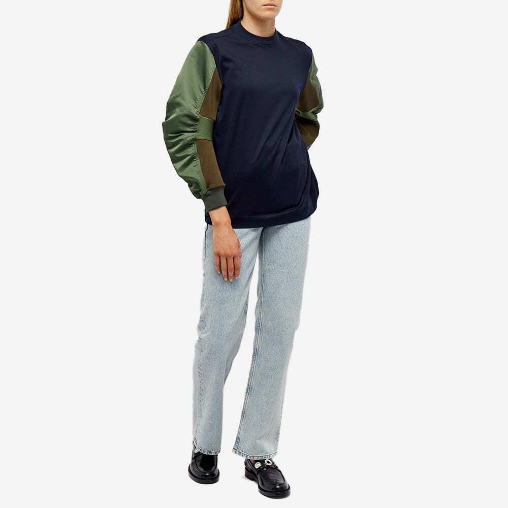 Toga Pulla Women's Bomber Jacket Sleeve Top in Navy Toga Pulla