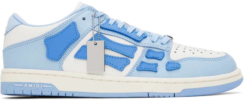AMIRI White & Blue Skel Top Low Sneakers Amiri