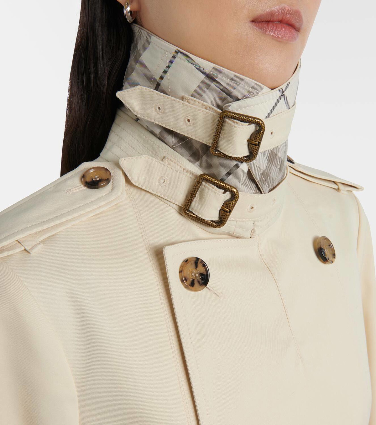 Burberry Cropped gabardine trench coat Burberry