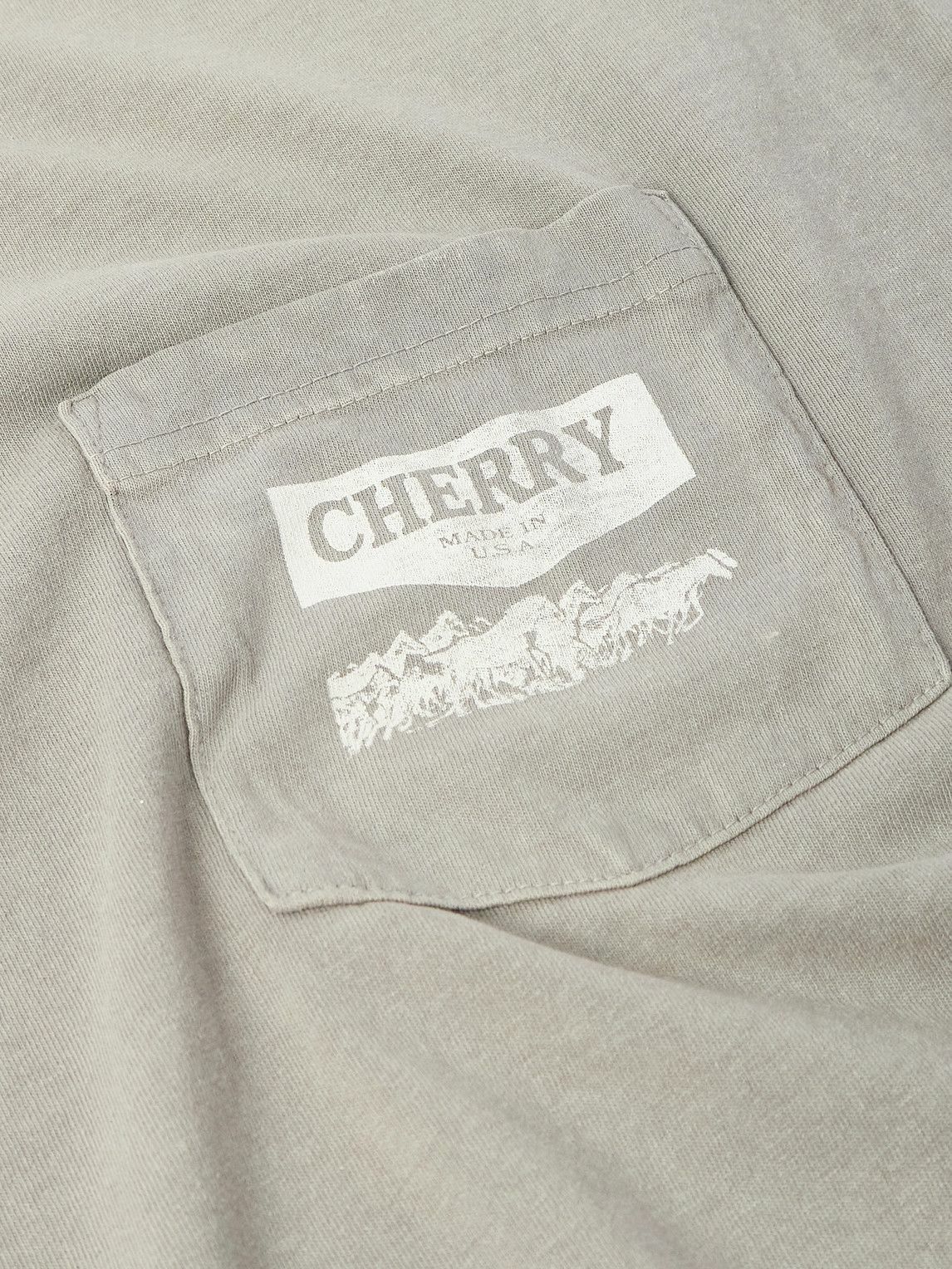 Cherry Los Angeles - Logo-Print Cotton-Jersey T-Shirt - Gray CHERRY LA