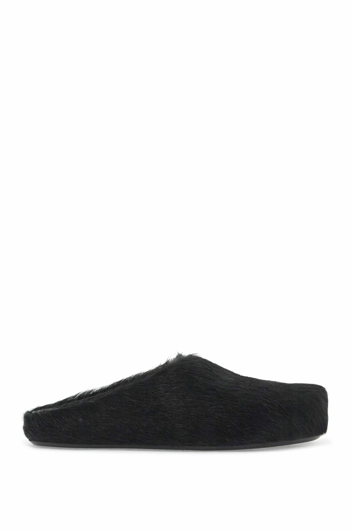 MARNI long-haired fussbett clogs Black Marni