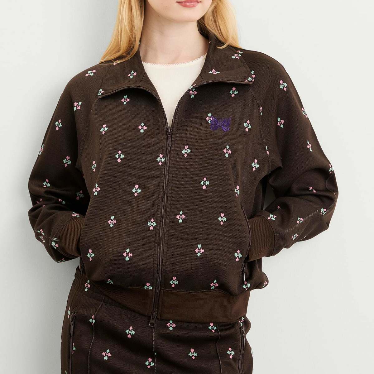 Needles Women's Track Jacket in Blackjack Needles