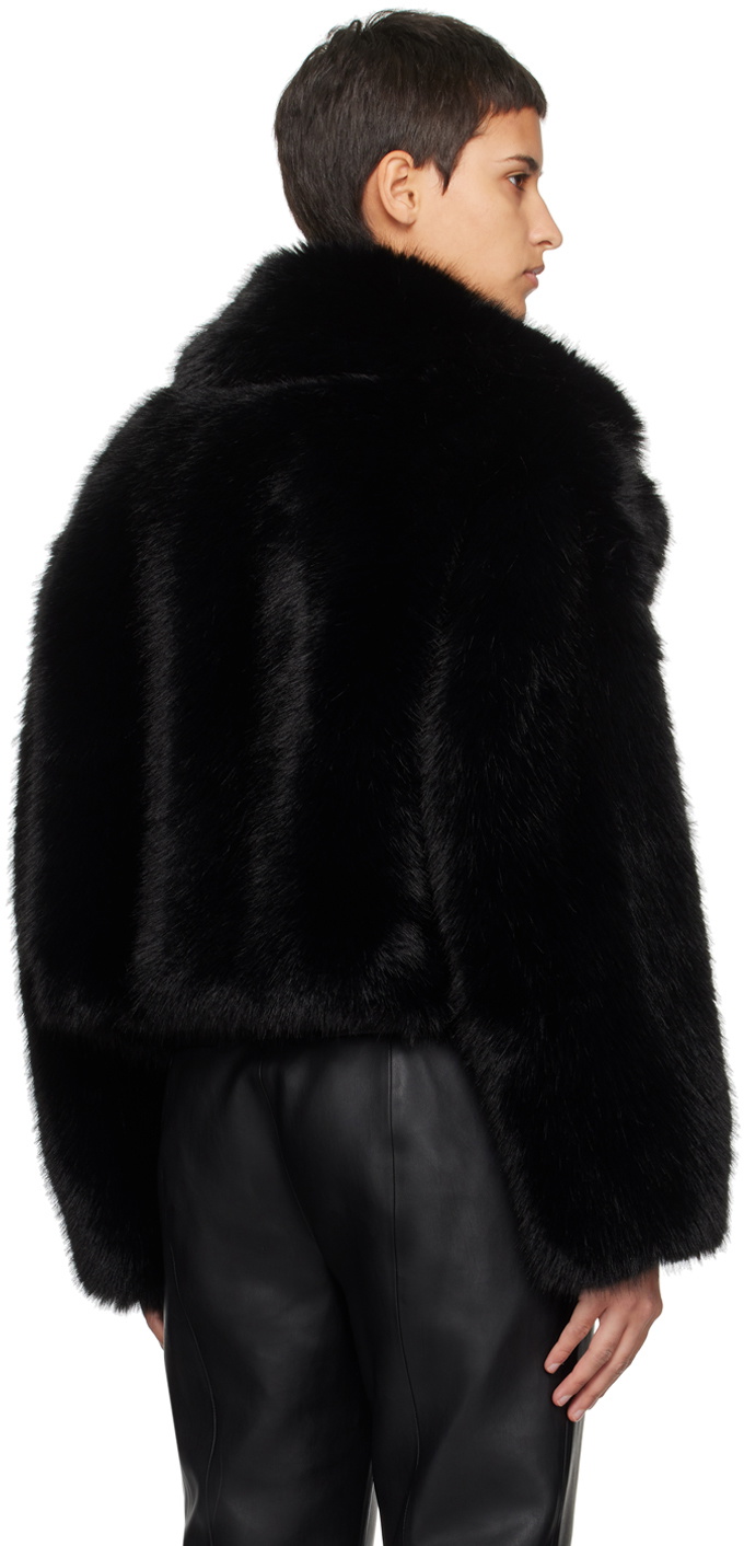 Stand Studio Black Samara Faux-Fur Jacket Stand Studio