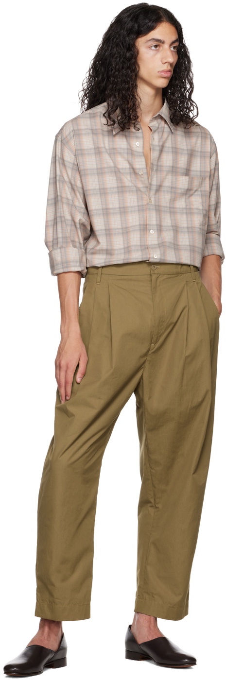 AURALEE Beige Check Shirt Auralee