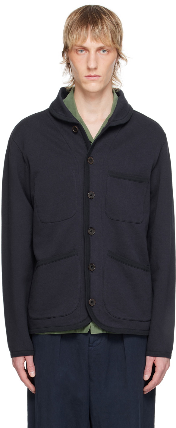 Universal Works Navy Button Jacket Universal Works